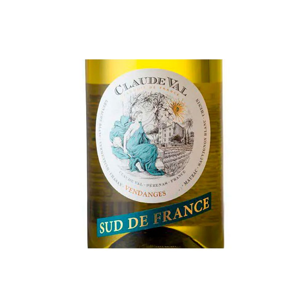 Vinho Claude Val 2022 Branco França 750ml - Baccos Vinhos